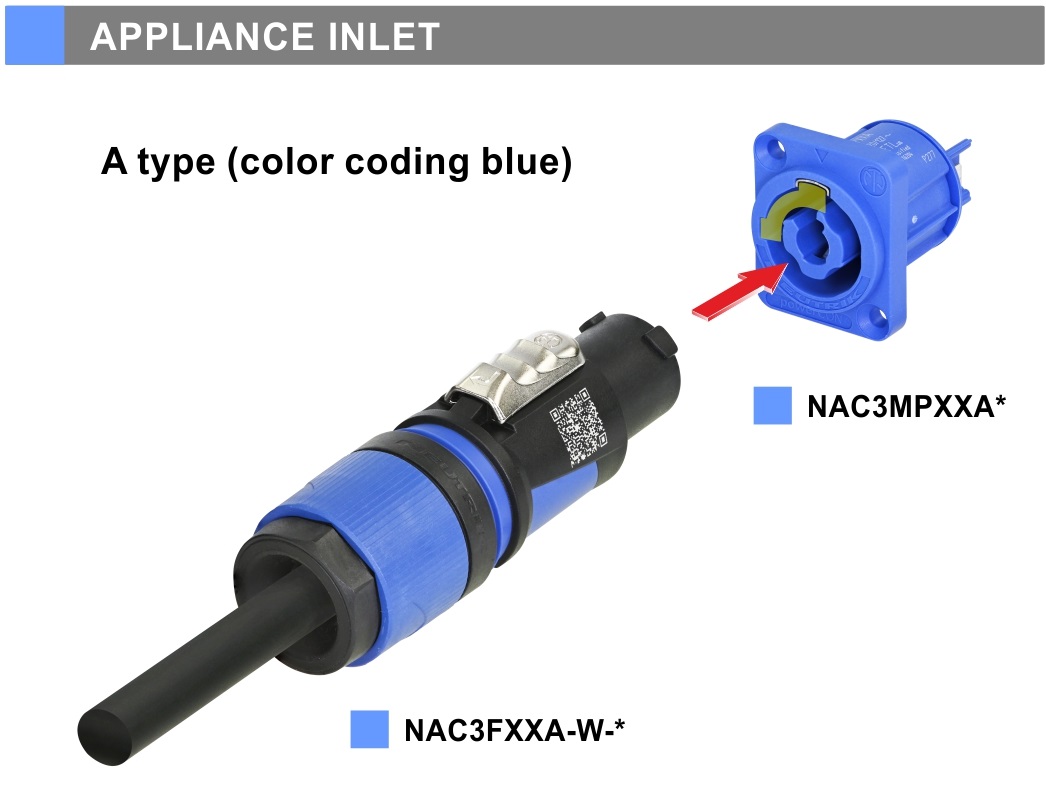 powerCON FXX Interconnection cord set - Neutrik