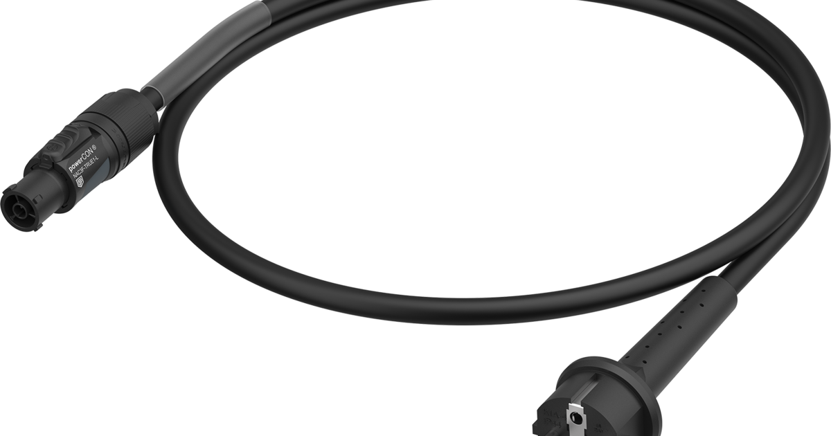 powerCON TRUE1 - Schuko cordset rewirable - Neutrik